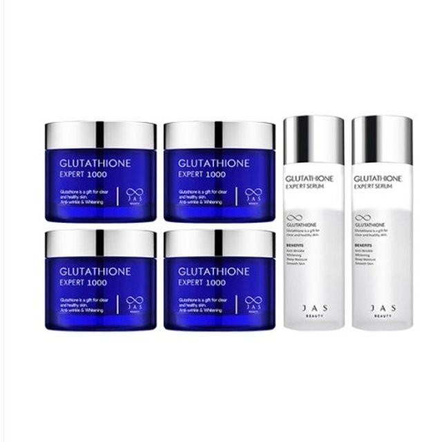 Jas 穀胱甘肽專家 1000 霜 60ml x 4 + 專家精華 130ml x 2 | 蝦皮購物