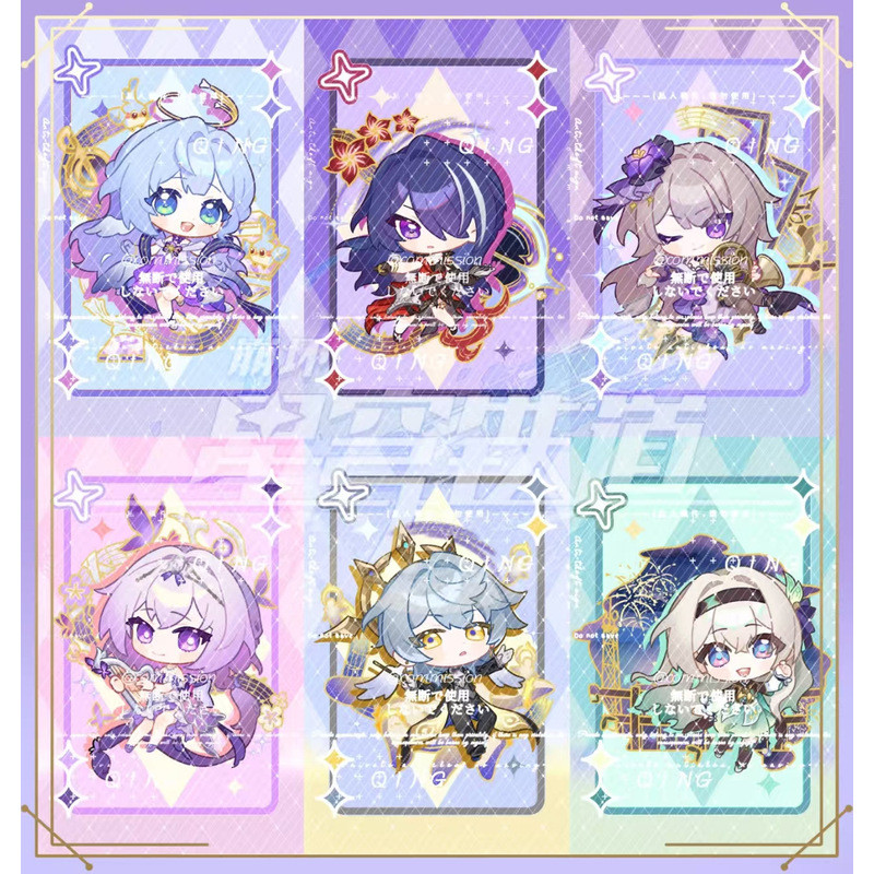 6 件/套 Honkai:星軌動漫激光卡 Robin Raiden Bosenmori Mei Acheron The | 蝦皮購物