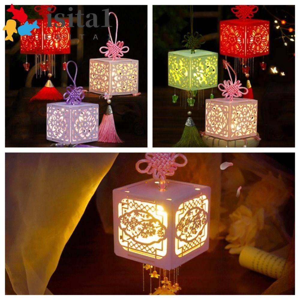 ISITADIY中秋燈籠,中秋節中國風手工燈籠,燈燈籠祝你好運發光手工製作兒童禮物 | 蝦皮購物