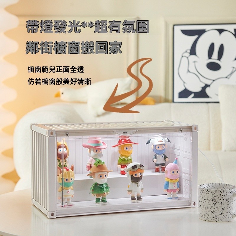 防塵 高透光 盲盒收納 透明收纳盒 公仔展示櫃 展示架 泡泡瑪特樂高手辦popmart集裝箱櫃 公仔 娃娃 展示盒 | 蝦皮購物
