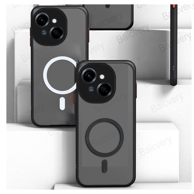 Tecno Spark Go 2025 Pop 9 Spark Go 1 Kl4 外殼帶磁性貼紙啞光保護套 蝦皮購物