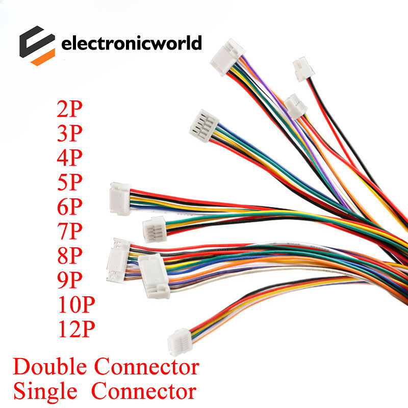 5pcs 電線電纜連接器 JST GH 1.25 2P/3P/4P/5P/6 針微型公連接器插孔插頭連接器 15CM 電 | 蝦皮購物