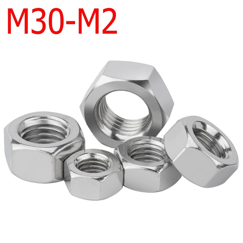[M2-M30]國標304不銹鋼六角螺母成套螺帽M2 M3 M4 M5 M6 M8 M10 M12 M18 M30 | 蝦皮購物