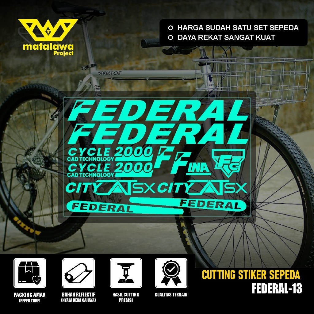 切割貼紙自行車 FEDERAL City Cat sx 貼紙 Streetcat MG 33 MTB BIKE 街頭貓 | 蝦皮購物