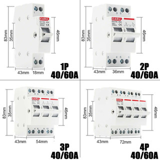 1p 2P 3P 4P 40A 63A 125A MTS 雙電源手動傳輸聯鎖斷路器Din導軌隔離斷路器開關 | 蝦皮購物