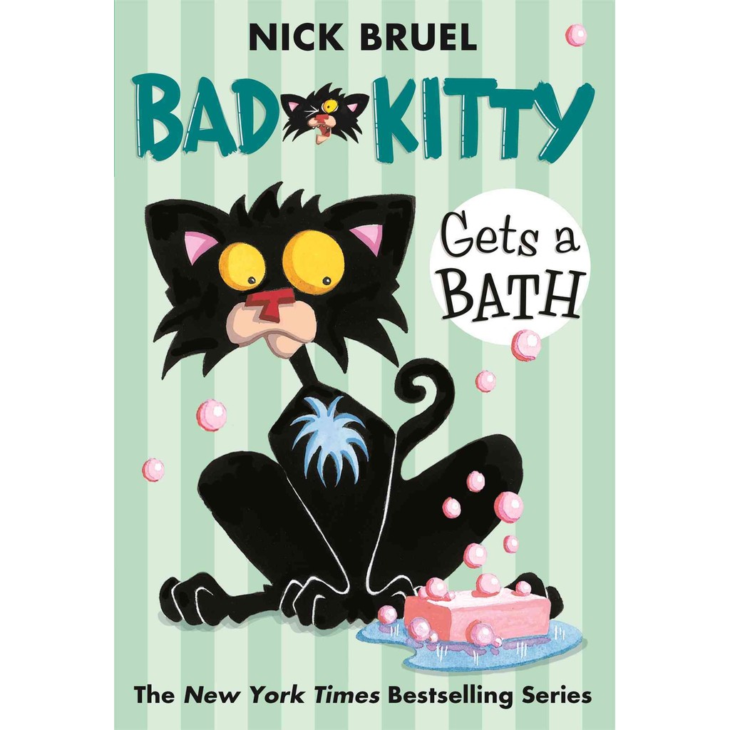 #1 Bad Kitty Gets a Bath (黑白橋梁書)/Nick Bruel Bad Kitty Chapter Books 【禮筑 ...