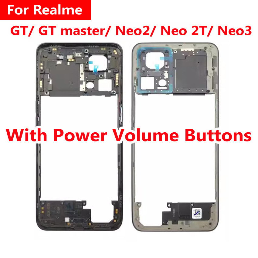 Realme GT Neo 3 Neo 2 2T GT Master Neo 5G 中框支架的最佳中框外殼,帶側面電源音 | 蝦皮購物