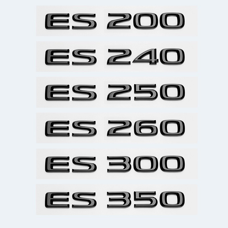 3d 光面黑色 ABS 字母 ES200 ES250 ES260 ES300 ES350 ES300h ES350h E | 蝦皮購物