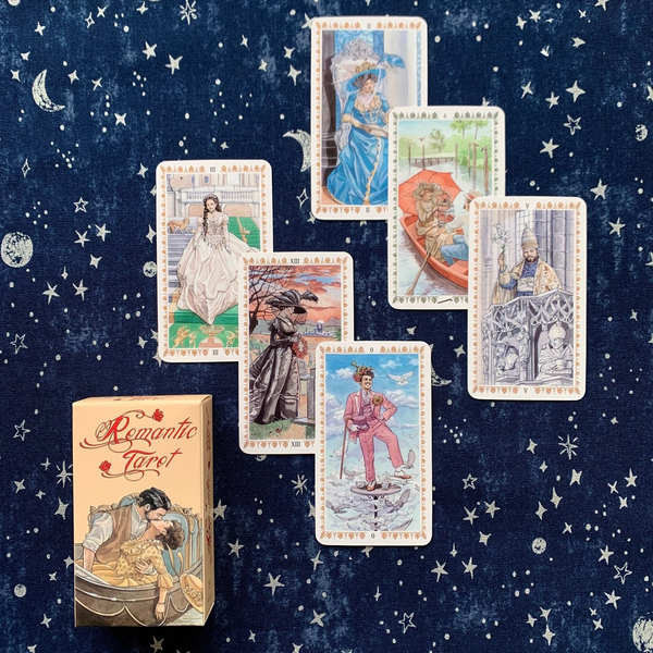 塔luo牌嗒羅牌taluo卡牌浪漫畫風愛好者收集塔羅牌Romantic Tarot | 蝦皮購物