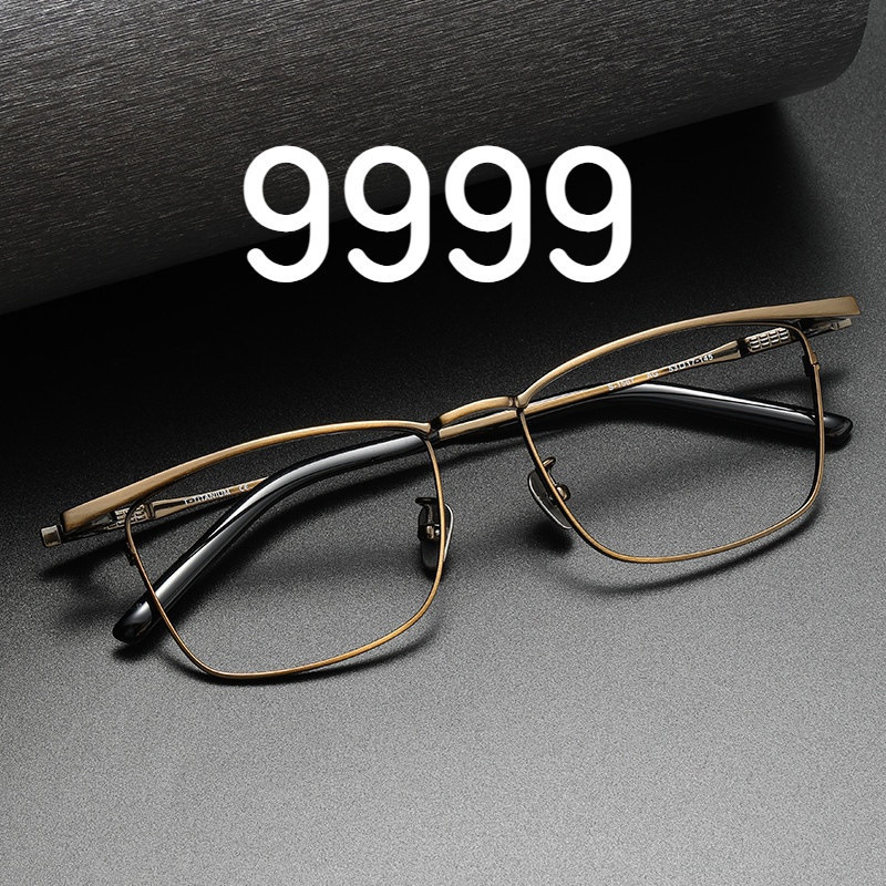 [B鈦眼鏡]醋痠縴維眼鏡 金屬框眼鏡 純鈦眼鏡框 近視眼鏡男款 可配度數9999衕款 S-156T爆款複古方形素顔鏡框 | 蝦皮購物