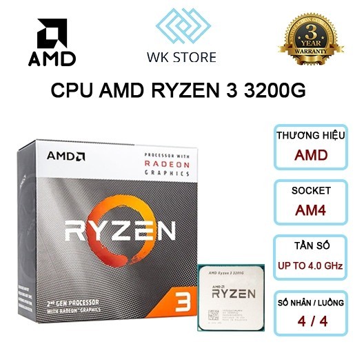 Cpu 處理器 AMD Ryzen 3 3200G / 3.6GHz Boost 4.0GHz / 4 核 4 線程 / | 蝦皮購物