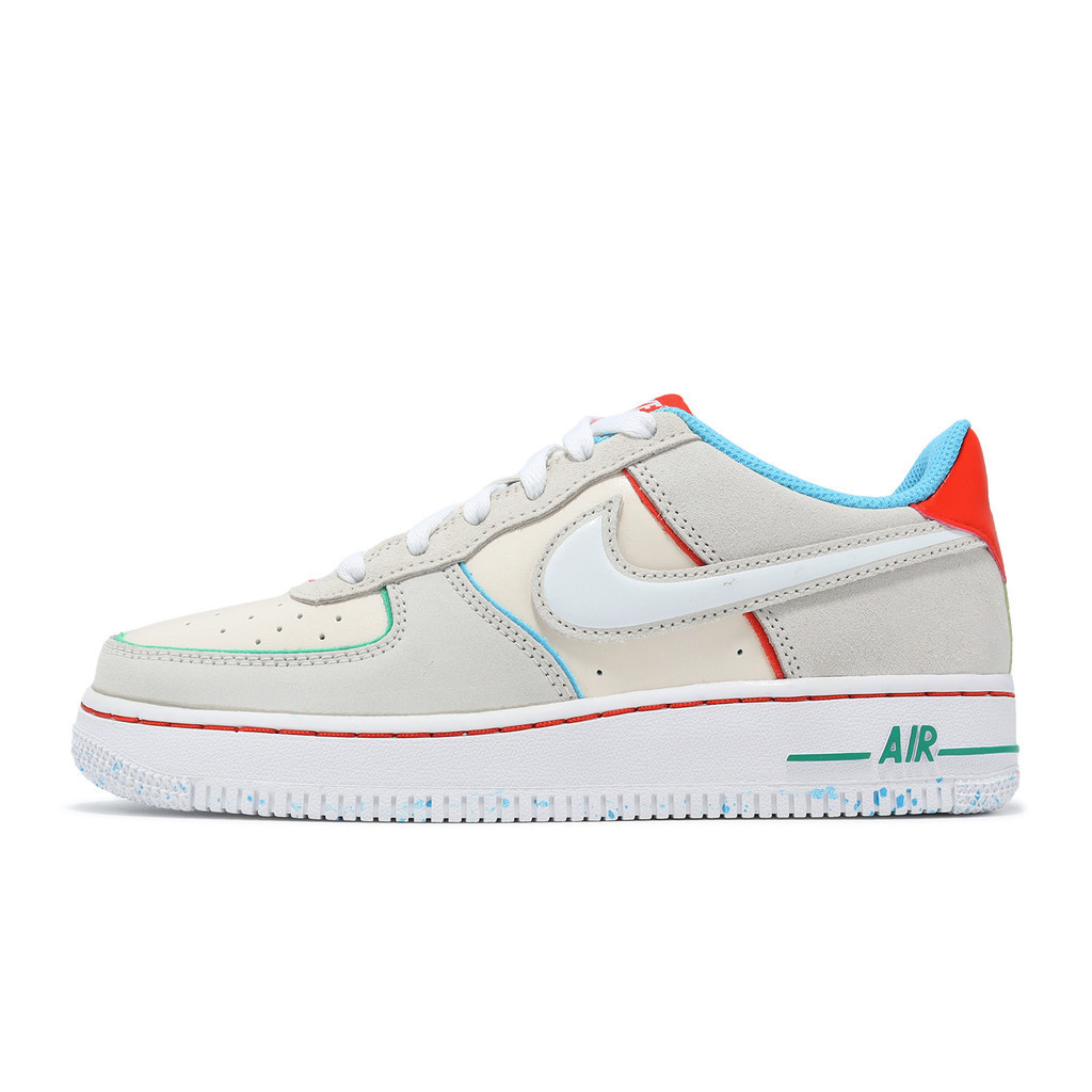 Nike 休閒鞋 Air Force 1 LV8 2 BG 米白 彩色 女鞋 大童 AF1 ACS FQ8350-110 | 蝦皮購物
