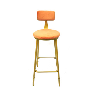 GUYSTOOL 美學椅 櫃檯椅 餐椅 中島椅 小靠背椅 餐廳椅 酒吧椅 橙色 HC65OG 工作椅 傢用酒吧椅 | 蝦皮購物