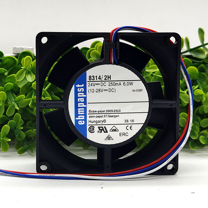 【毒液散熱】原裝德國ebmpapst 8314 2H 24V 250mA 6W 8032 8厘米軸流散熱風扇可統編收據 | 蝦皮購物