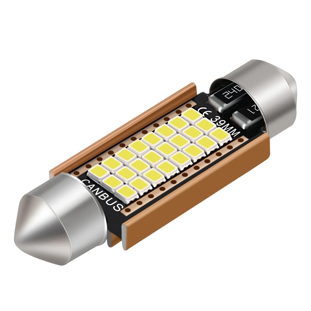 4Piece Festoon 31mm 36mm 39mm 41mm LED 燈泡 C5W C10W C3W 超亮汽車頂 | 蝦皮購物