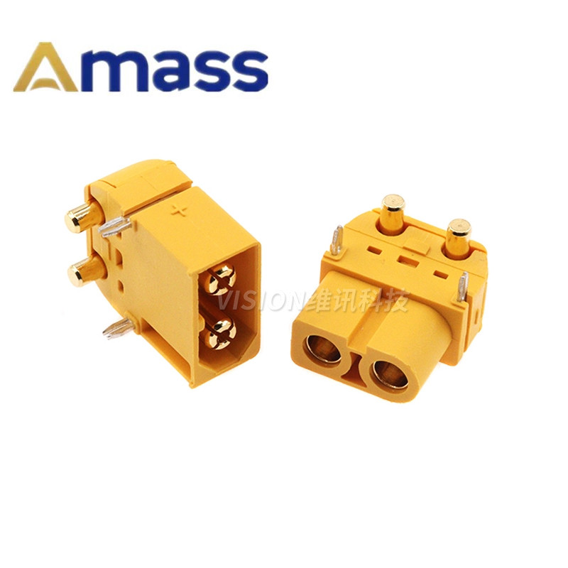 （量大價優）Amass 艾邁斯 XT90PW-F/M 公母 臥式 PCB版 大電流航模鋰電池接頭 | 蝦皮購物