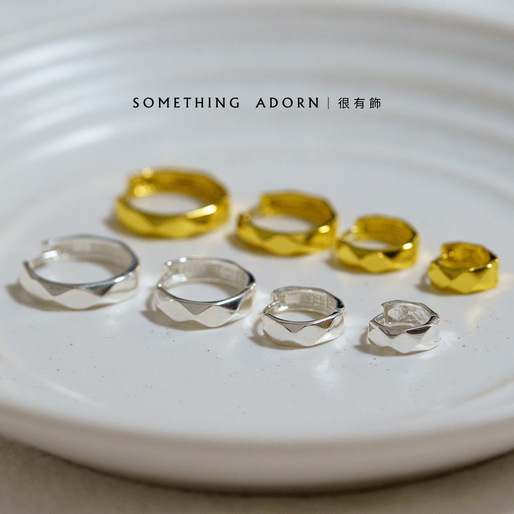 【SA｜很有飾】獨家 頂級訂製『菱格紋面圓扣』純銀耳扣 專櫃精品等級 鍍純黃金 全純銀 S925純銀-S072 | 蝦皮購物