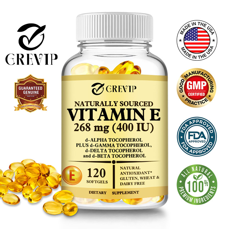 GREVIP維生素 E軟膠囊268毫克（400IU），60/120粒膠囊 | 蝦皮購物