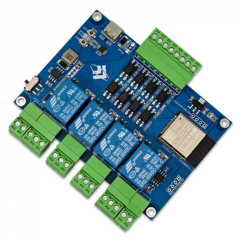 DC7-24V ESP32 MODBUS RTU 四通道繼電器模塊 RS485開發板 MODBUS協議光耦隔離繼電器板 | 蝦皮購物