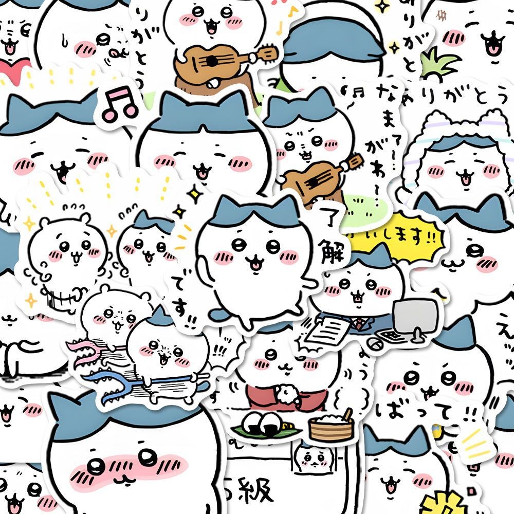 【48張】chiilkawa 表情包貼紙 吉伊卡哇 小八 卡通 可愛 吉伊 卡 哇 貼畫 裝飾 diy 手帳 防水 | 蝦皮購物