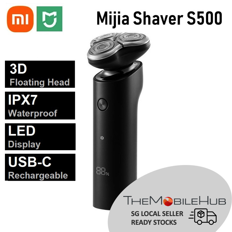 XIAOMI 小米米家電動剃須刀 S500 3D 浮動頭刀片 IPX7 LED 顯示屏 USB-C 可充電 | 蝦皮購物