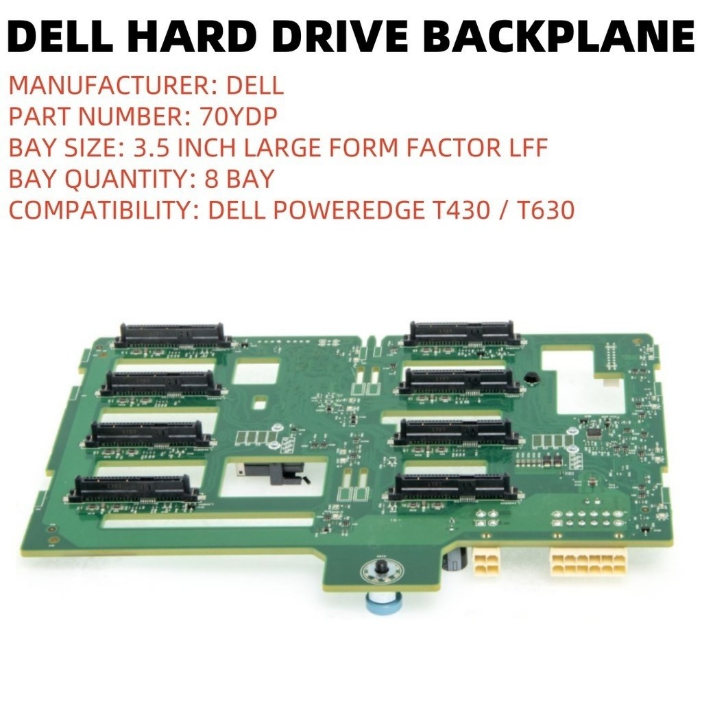 DELL 戴爾 70YDP PowerEdge T330 T430 T630 3.5" 8 端口背板 070YDP 硬盤 | 蝦皮購物