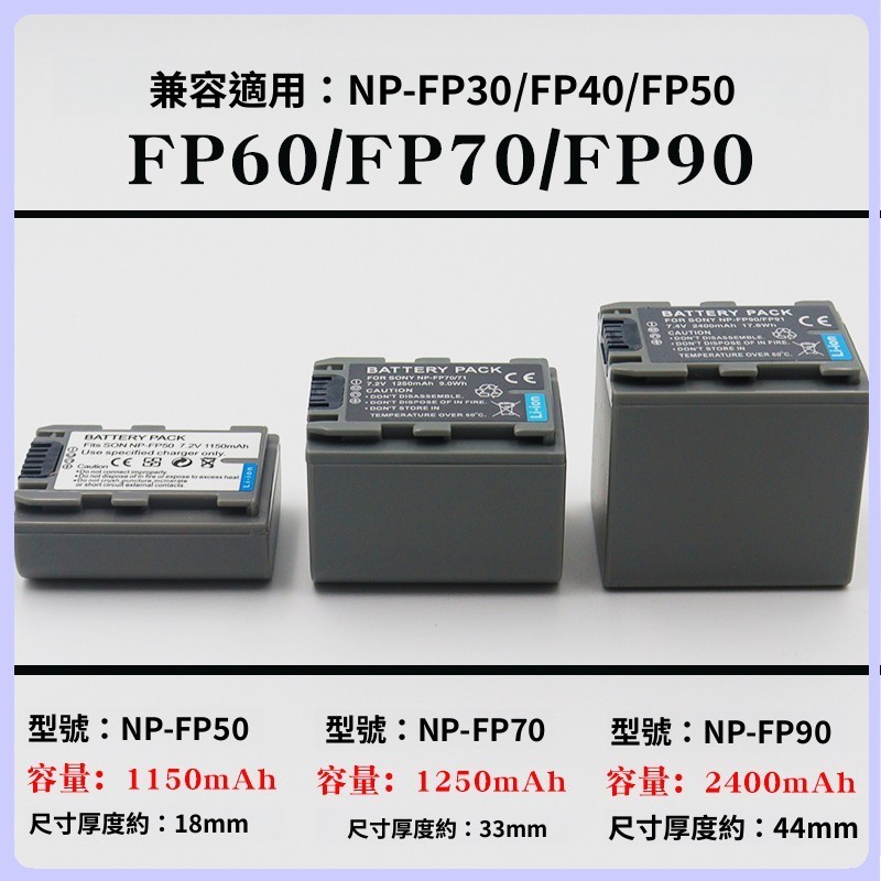 SONY 索尼 NP-FP50 FP70 FP90 FP91 電池 NP-FP30 FP50 FP60 FP71 通用 | 蝦皮購物