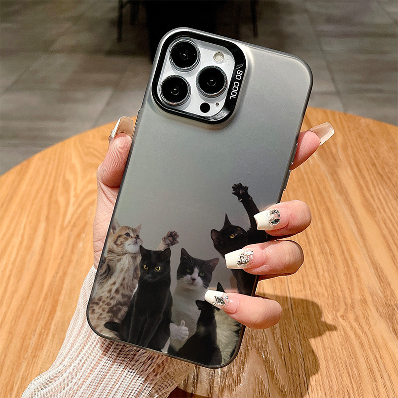Iphone 16 15/14/13/12/11/XS/XR/X/8/7/Plus/Pro Max黑白框可愛貓咪收藏圖片 | 蝦皮購物