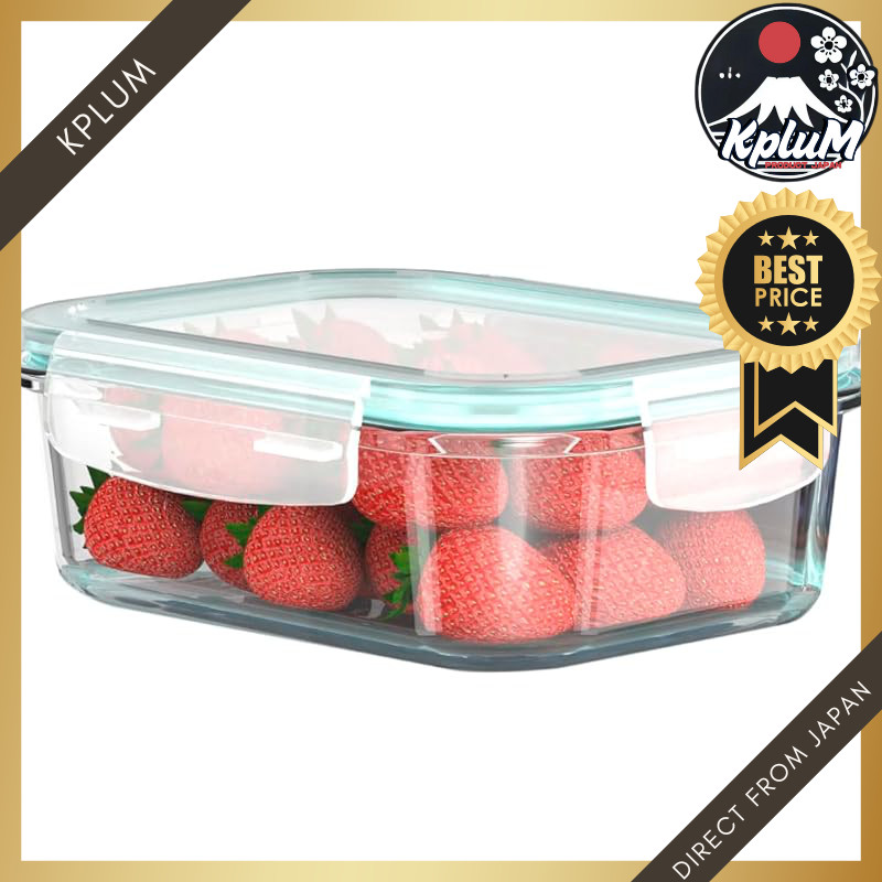 IWANO耐熱玻璃容器640mL，密封保存，附蓋可重疊存放，適合冰箱整理，完美作為食物準備的好幫手。四角形設計，無色移、 | 蝦皮購物