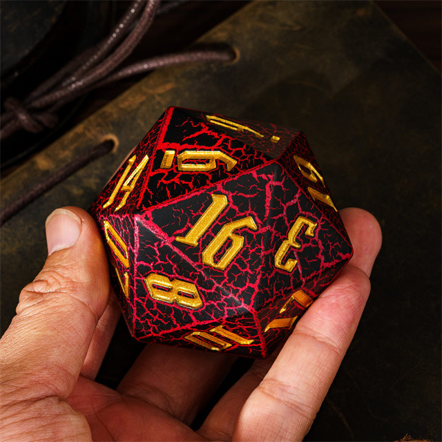 桌遊配件 裂紋骰子 大號 TRPG DND COC PF D20 | 蝦皮購物