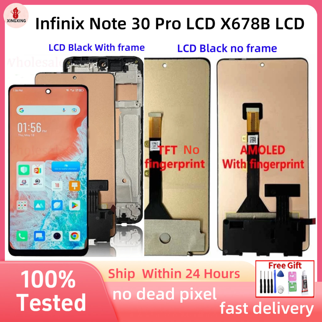 Amoled 適用於 Infinix Note 30 Pro LCD X678B LCD 顯示屏觸摸屏更換數字化儀組件 | 蝦皮購物
