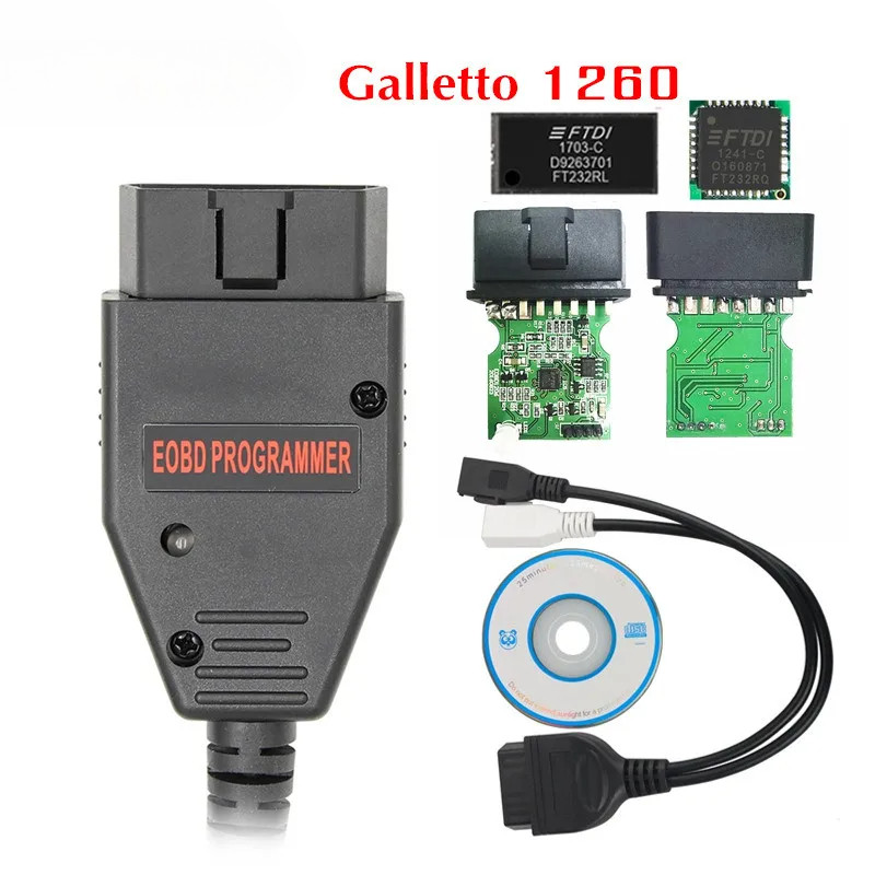 OBDII USB ECU 編程器 Galletto 1260 FTDI 芯片 OBD2 EOBD 讀寫汽車 ECU 閃 | 蝦皮購物