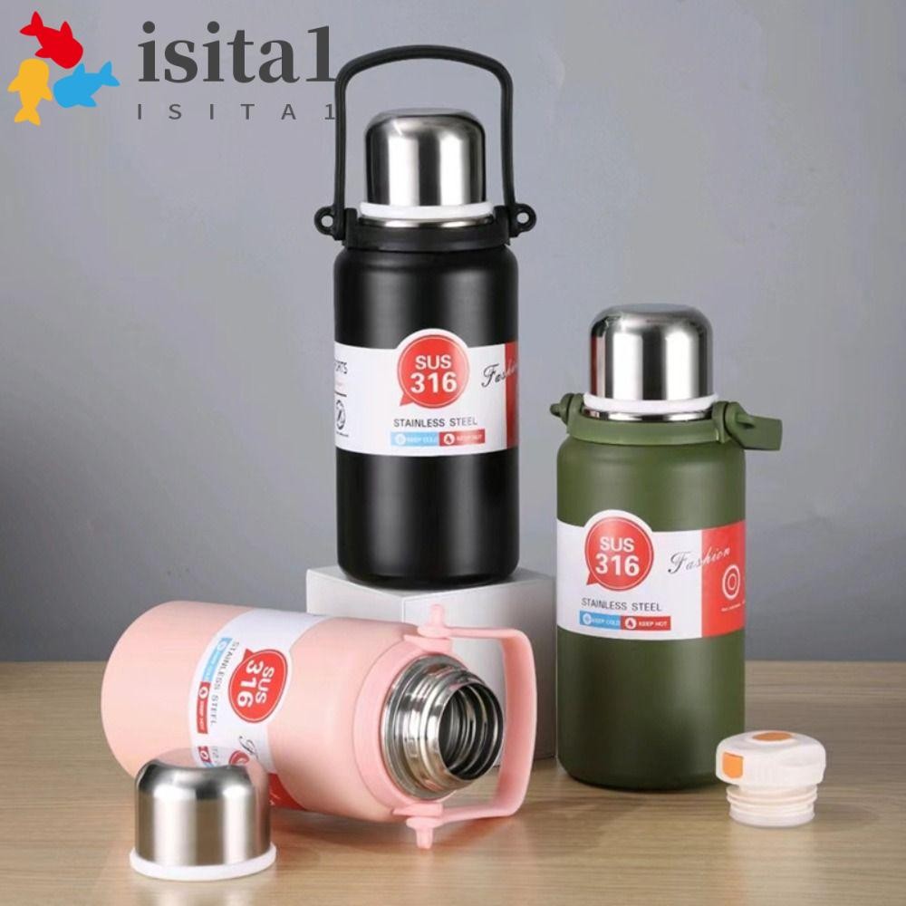 ISITA手持保溫瓶,大容量900ML/1200ML運動保溫水壺,316不銹鋼絕緣防漏真空瓶旅行 | 蝦皮購物