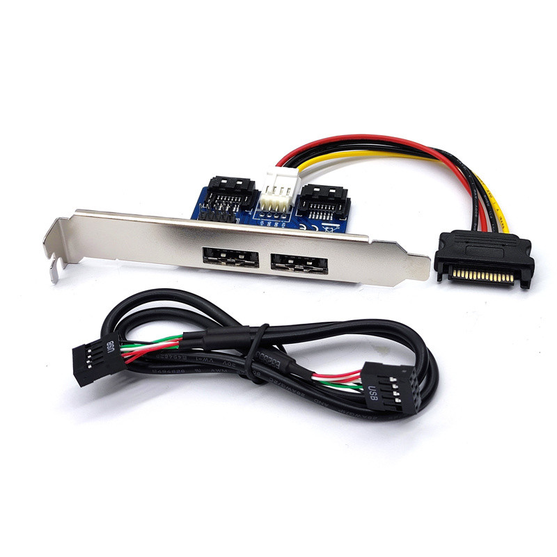 SATA轉Power OVER eSATA擴展卡雙SATA/ PCI-E轉SUB+eSATA硬碟轉接 | 蝦皮購物