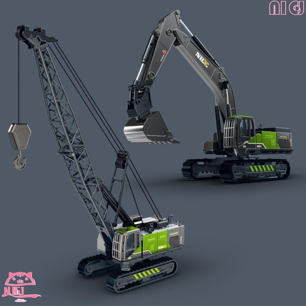 NIGJ起重卡車玩具,推土機堆高機合金壓鑄工程車模型,1:50比例收藏模擬車載挖土機聖誕禮物 | 蝦皮購物