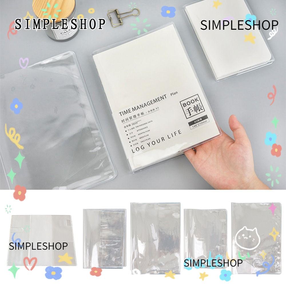 SIMPLESHOP 筆記本保護套,A5/A6 PVC 書套,耐用透明防水剪貼簿封面日程規劃器 | 蝦皮購物