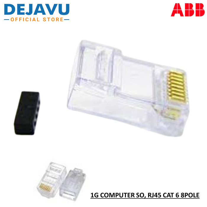 ABB 插座 Telebit 連接器 1G COMPUTER SO RJ45 CAT 6 8POLE 插座電纜 LAN | 蝦皮購物