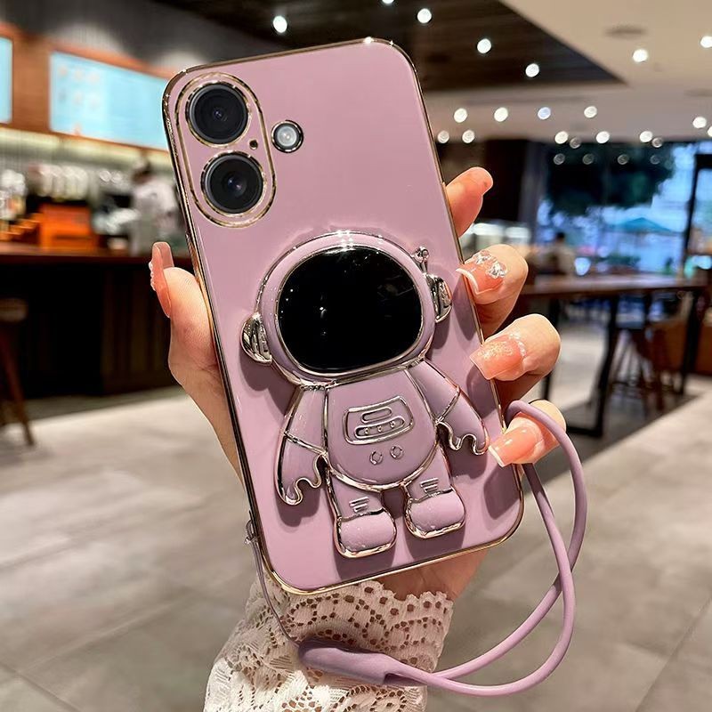 防摔手機殼電鍍卡通支架 iphone 12 11 PRO Max se3 se XR ix i7 i8 i6 plus | 蝦皮購物