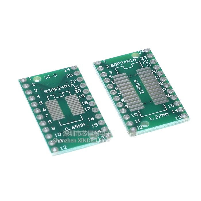 SOP24轉接板 SSOP24 TSSOP24 貼片轉直插 DIP 0.65/1.27mm 轉接板 | 蝦皮購物