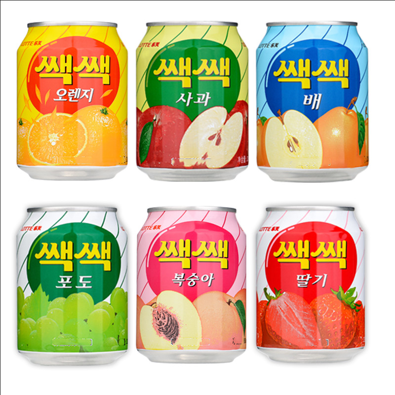 【台灣現貨 24H出貨】樂天LOTTE 韓國 238ml 粒粒葡萄汁 粒粒橘子汁 蘋果汁 水梨汁 樂天 水果 果汁 | 蝦皮購物