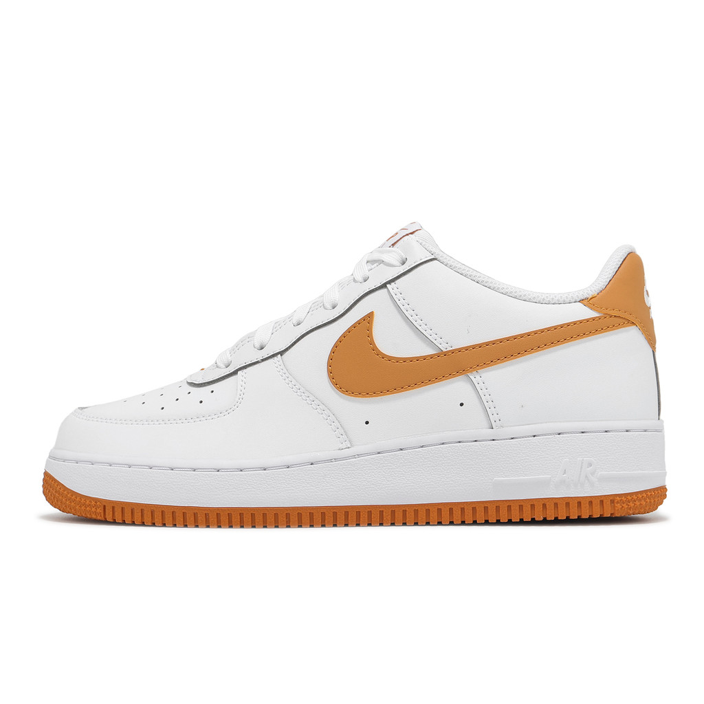 Nike 休閒鞋 Air Force 1 GS 大童 女鞋 白 橘 AF1 運動鞋 [ACS] FV5948-122 | 蝦皮購物