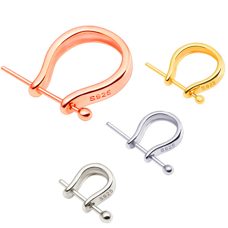 S925純銀玉石吊墜扣觀世音菩薩吊墜U型可拆卸超細針通用連接器DIY通用支架 | 蝦皮購物