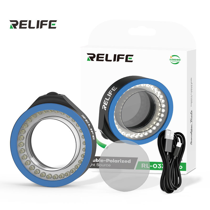 RELIFE RL-033E Pro 顯微鏡偏光 32 LED 環形燈防眩光消除反射照明光源 | 蝦皮購物