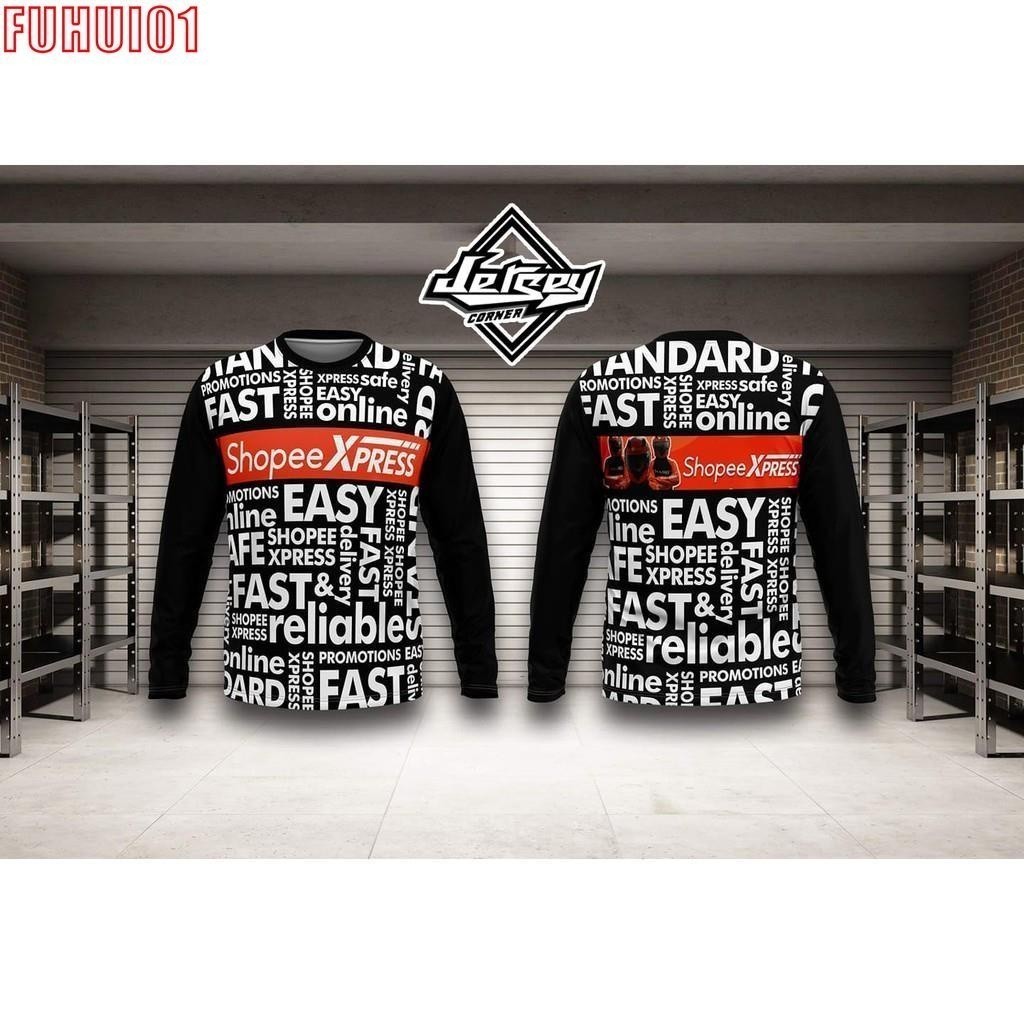 Shopee Rider 長袖(暢銷書)球衣 Straw Shopee XPRESS 摩托車手全昇華長袖 | 蝦皮購物