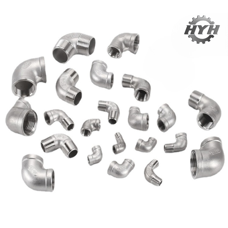 【HYH】304不鏽鋼內外絲彎頭90度變異徑轉接頭1/2分3分4分6分1寸水管配件 | 蝦皮購物