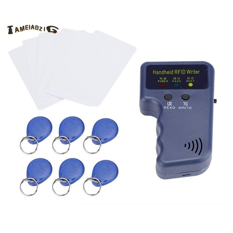 手持式 RFID 卡複印機 125KHz ID (EM4100/HID/AWID) 複印機讀寫器,帶 6 個可寫鑰匙扣 | 蝦皮購物