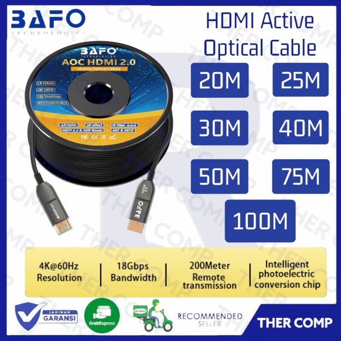 BAFO光纖Hdmi線20M 25M 30M 40M 50M 75M 100M 10M | 蝦皮購物