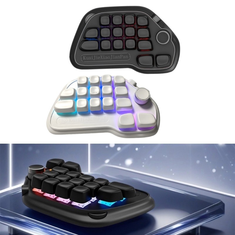 BTM 17 鍵熱插拔機械數字鍵盤,通過可編程 USB 線連接和 RGB 背光 PBT Keyca | 蝦皮購物