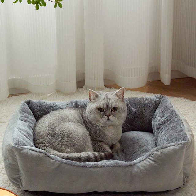 【現貨】 冬季狗窩四季通用 方形寵物貓窩 大中小型犬睡墊 保暖加厚寵物用品床 BnBB | 蝦皮購物