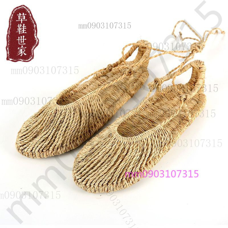 台灣出貨 紅軍草鞋草編鞋女男潮純手工複古編織藤草男士手編涼鞋錶演涼草鞋 92HM | 蝦皮購物